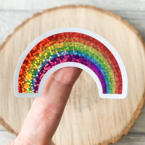 Transparent Pastel Rainbow Vinyl Waterproof Sticker Laptop | Etsy