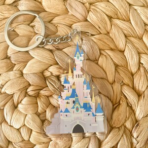 Disneyland Paris Castle Double Sided Acrylic Keychain 3in - Etsy