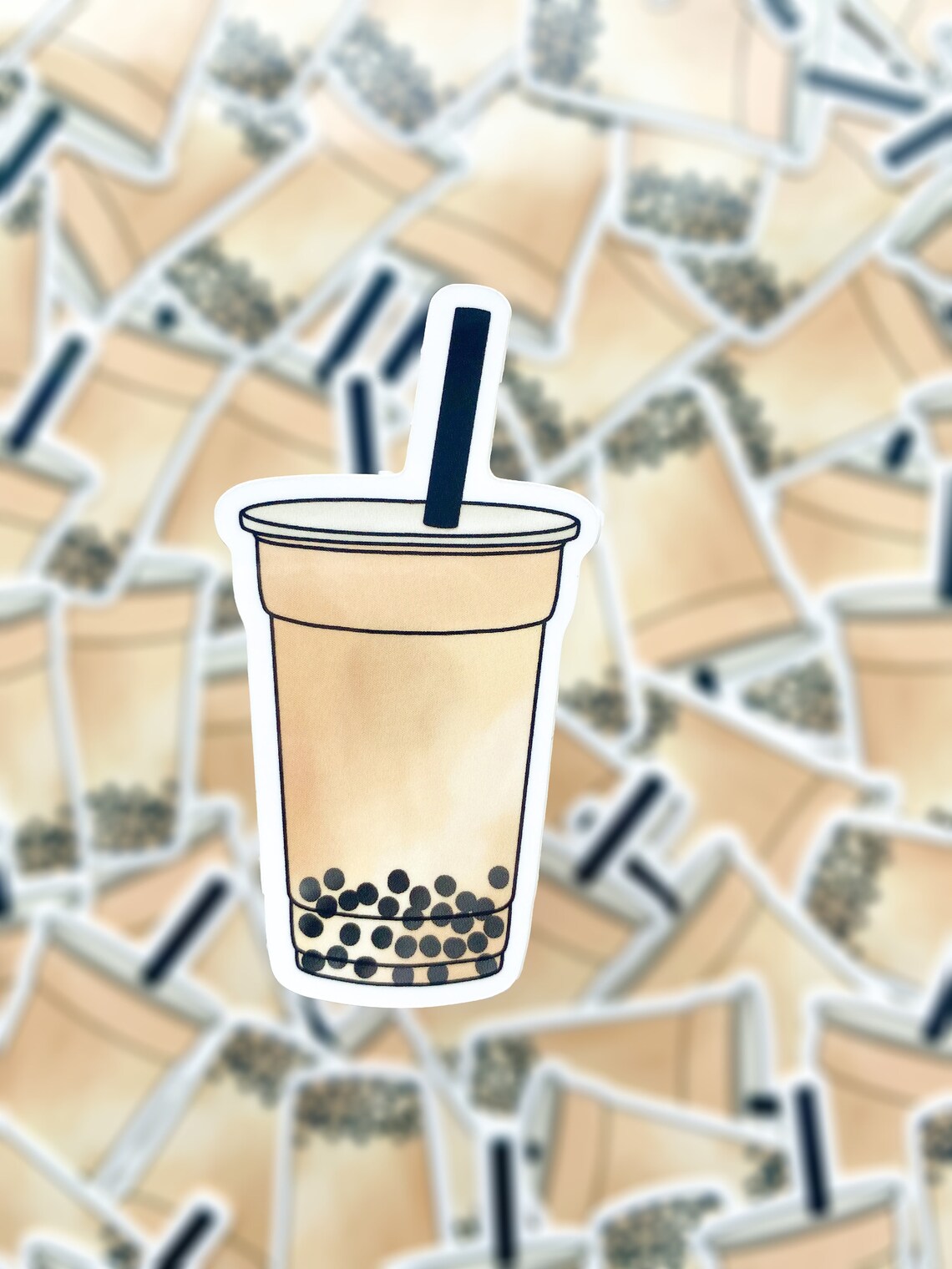 Boba Bubble Tea Vinyl Waterproof Sticker Laptop Sticker Car | Etsy
