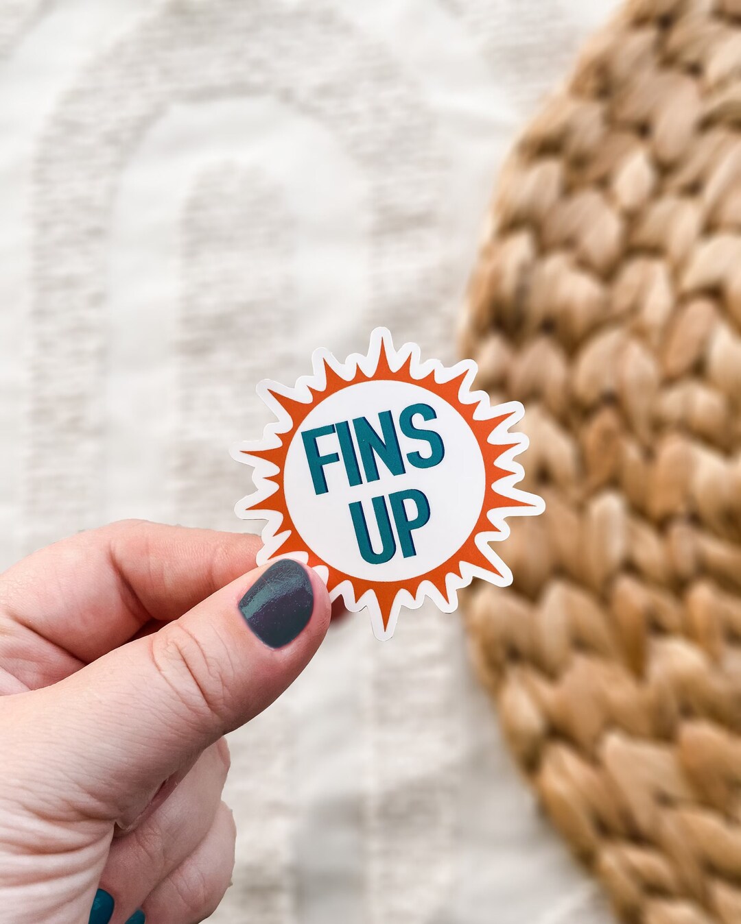 Fins up Miami Dolphins Vinyl Waterproof Football Sticker Laptop Sticker ...