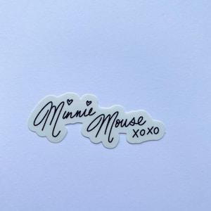 Minnie Mouse Autograph Disney Transparent Vinyl Waterproof Stickers Car ...