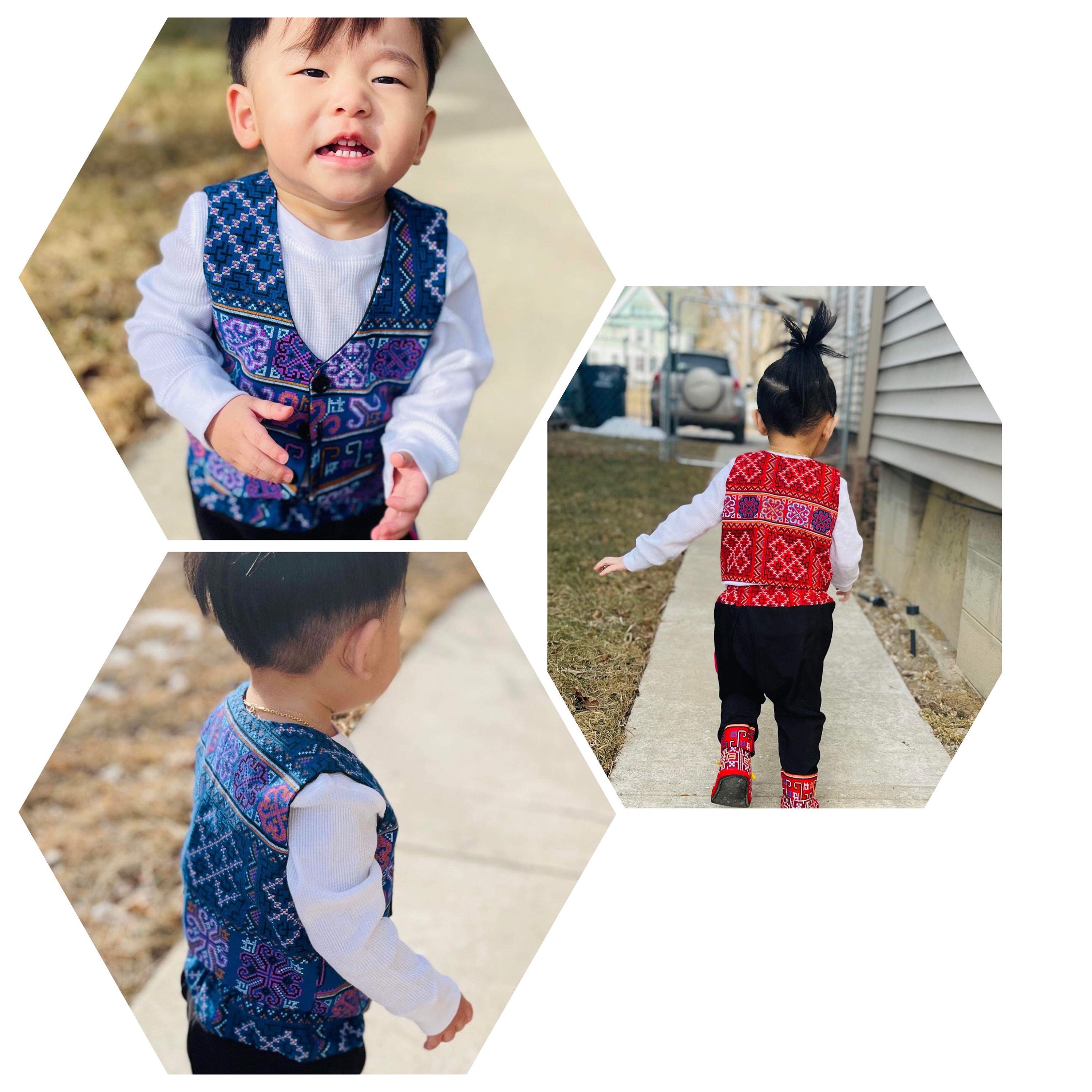 Hmong Boy Clothes Vest and Pants - Etsy