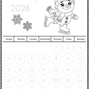 2026 Traceable Kids Calendar Printable | Preschool & Kindergarten ...