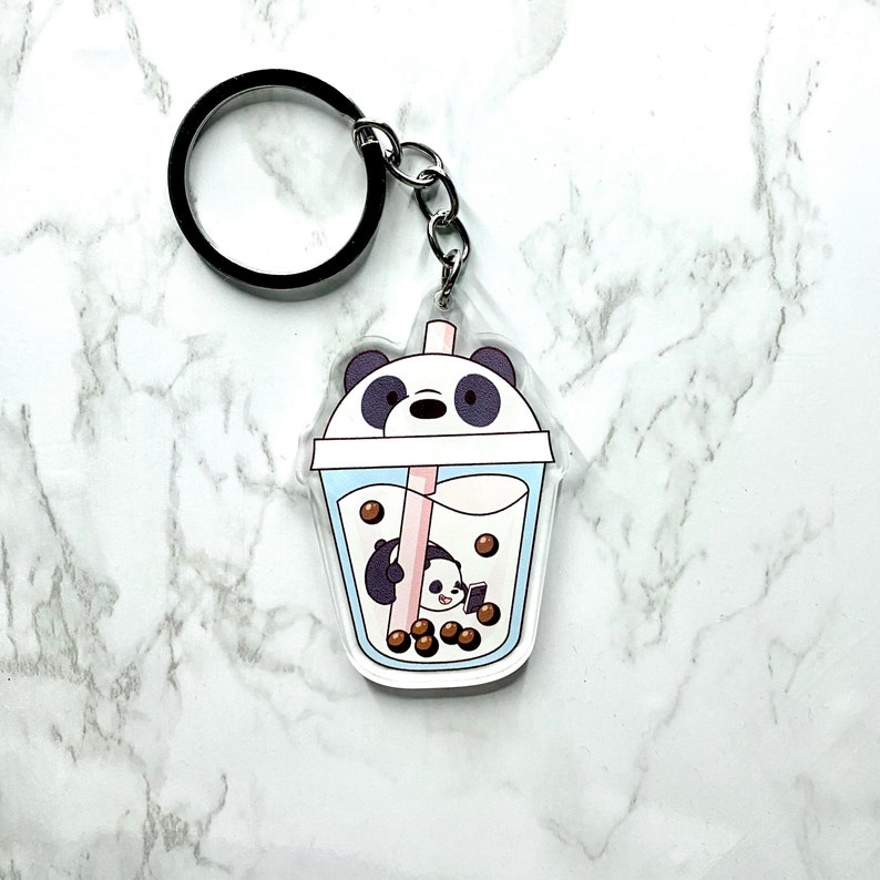2.5 Inches We Bare Bears Boba Double-sided Acrylic Keychains - Etsy