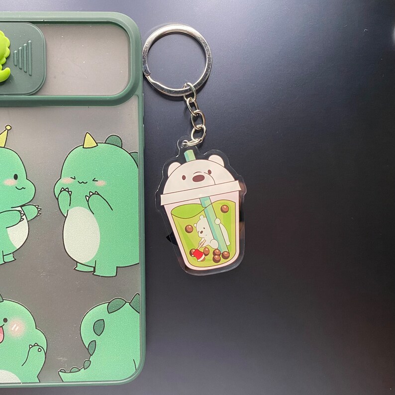 2.5 Inches We Bare Bears Boba Double-sided Acrylic Keychains - Etsy