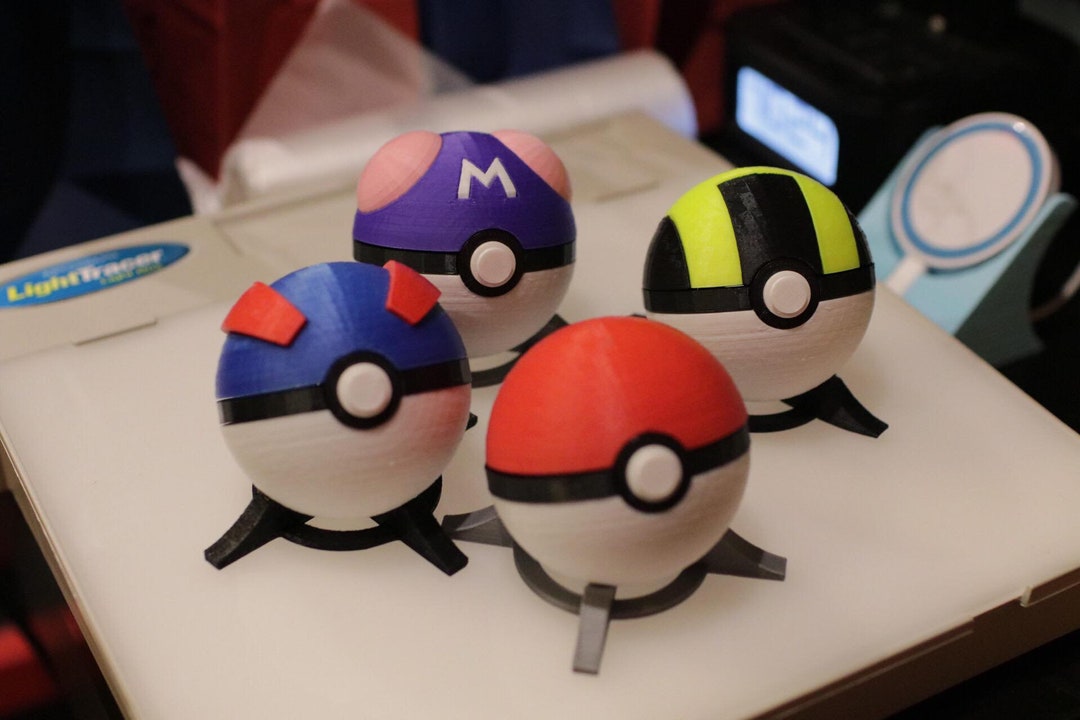 Pokeball Set With Magnetic Clasp - Etsy