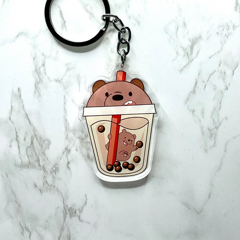 2.5 Inches We Bare Bears Boba Double-sided Acrylic Keychains - Etsy