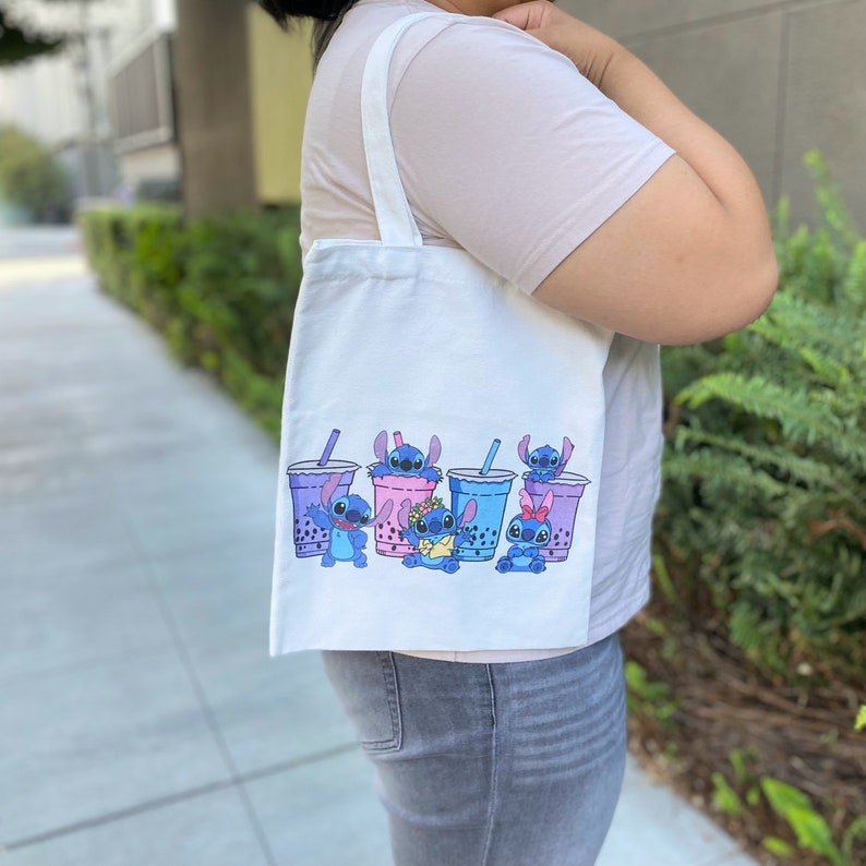 Fan Inspired Stitch From lilo and Stitch Boba Tote - Etsy