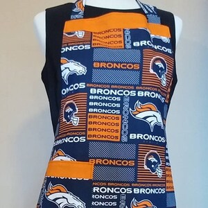Sports NFL Reversible Full Apron, Broncosteam Logo, Unisex Aprons, BBQ ...