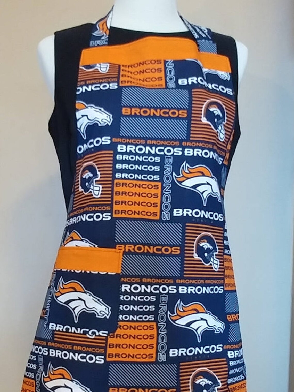 Sports NFL Reversible Full Apron, Broncosteam Logo, Unisex Aprons, BBQ ...