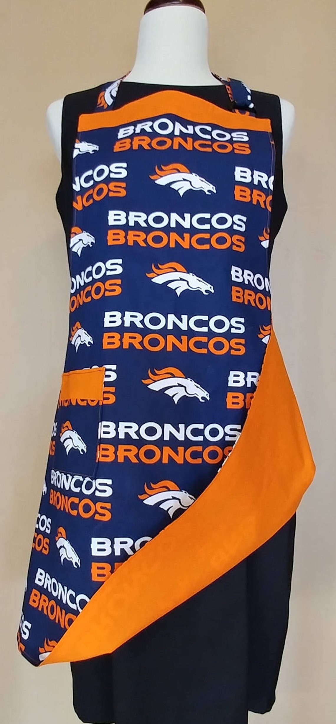 NFL Sport Reversible Unisex Full Apron With Broncos Team Logo, BBQ ...