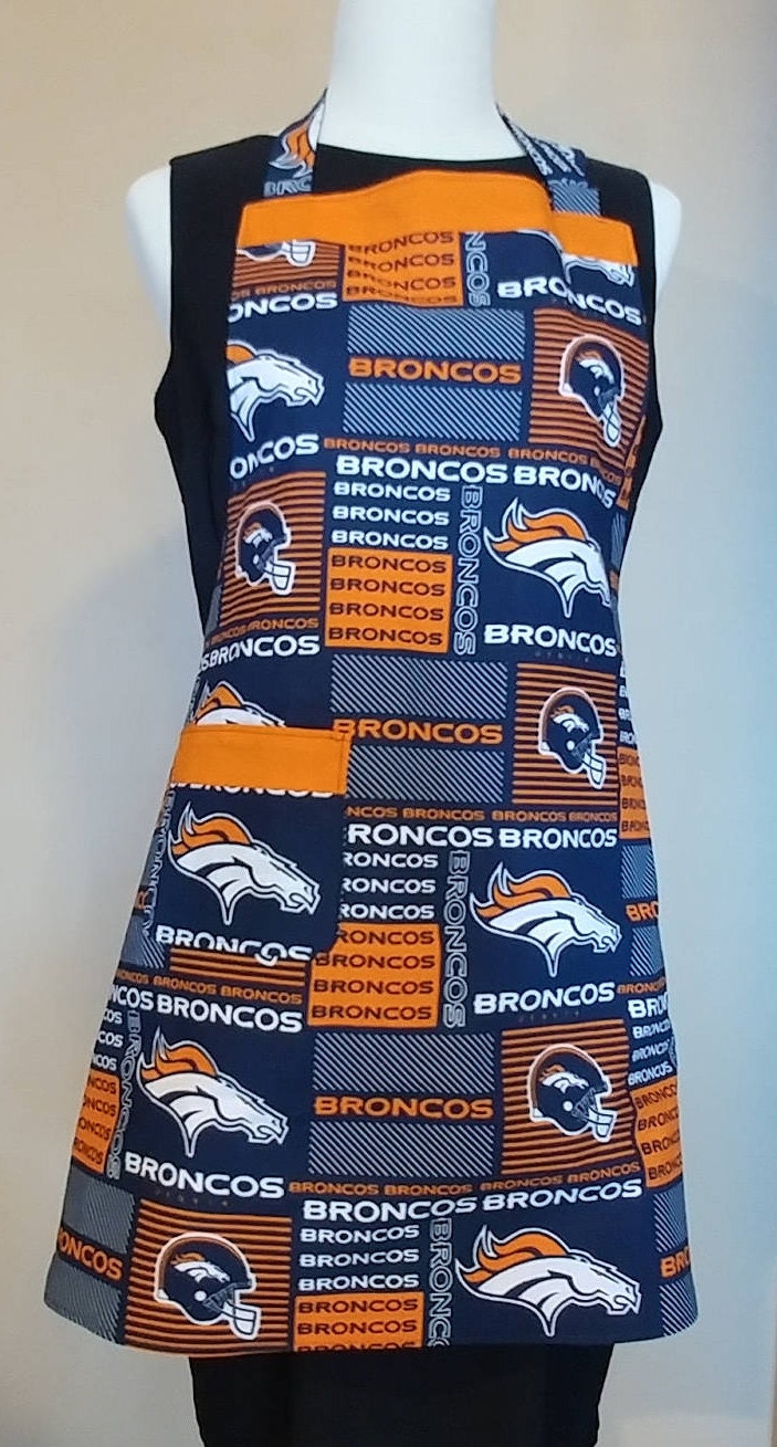 Sports NFL Reversible Full Apron Broncosteam Logo Unisex - Etsy