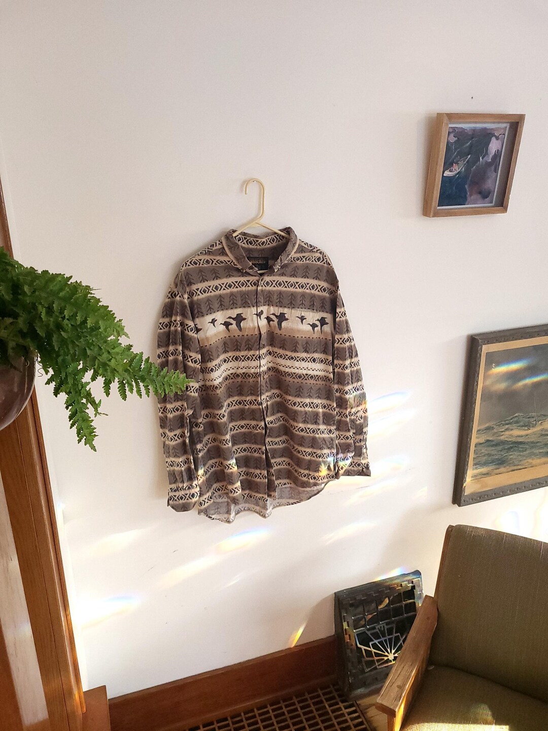 Vintage 1990's Woolrich Soft Nature Duck Print Button Down Shirt / Hunting / XL to XXL - Etsy