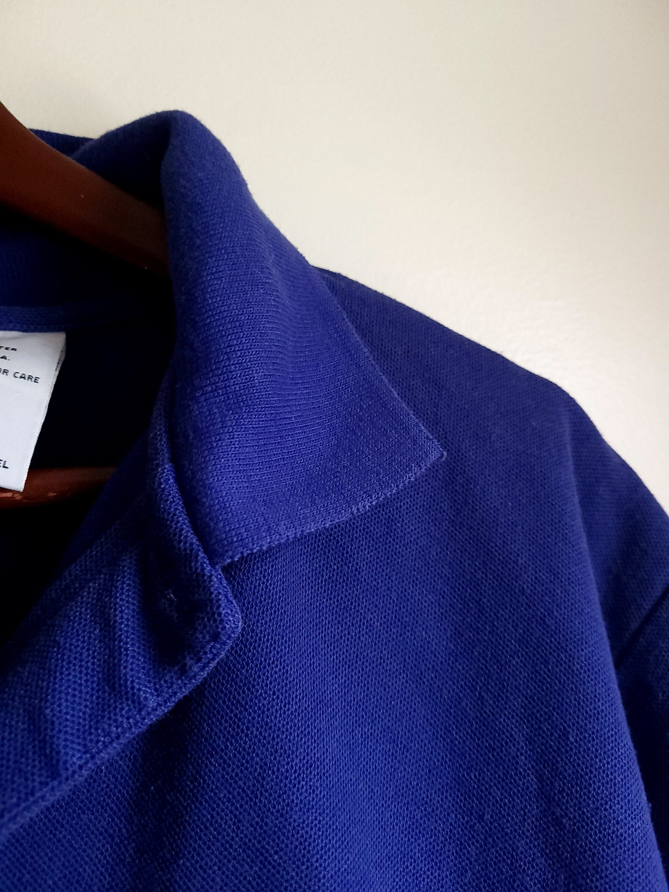 Vintage 1990's Y2K Basic Editions Indigo Purple Polo / Large / Made in ...