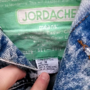 Vintage 1990's Denim Jean Jordache Floral Eagle Embroidered Jacket ...