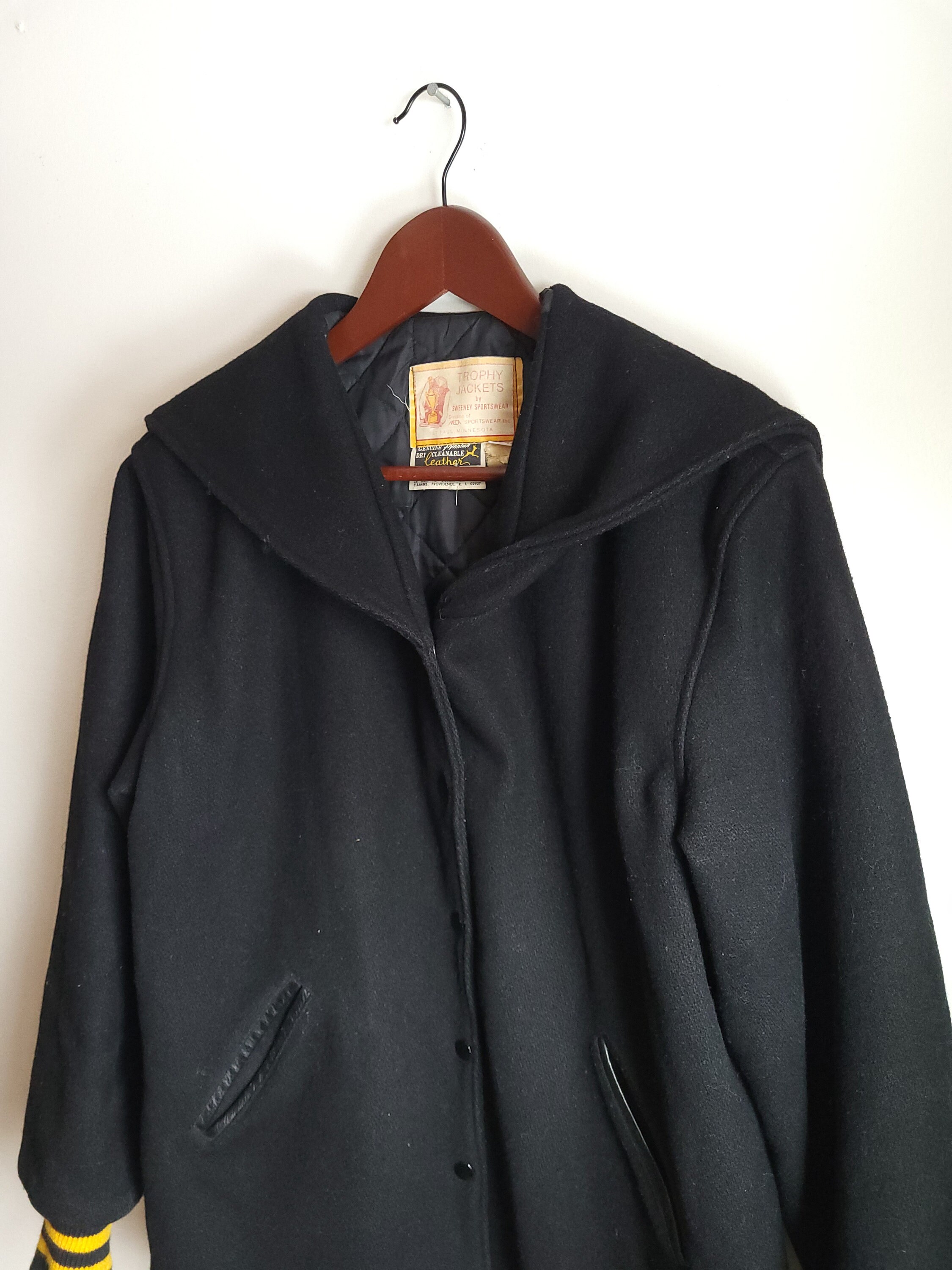 Vintage 1960' 1970's Trophy Jackets Wool Letterman Coat / M to L ...