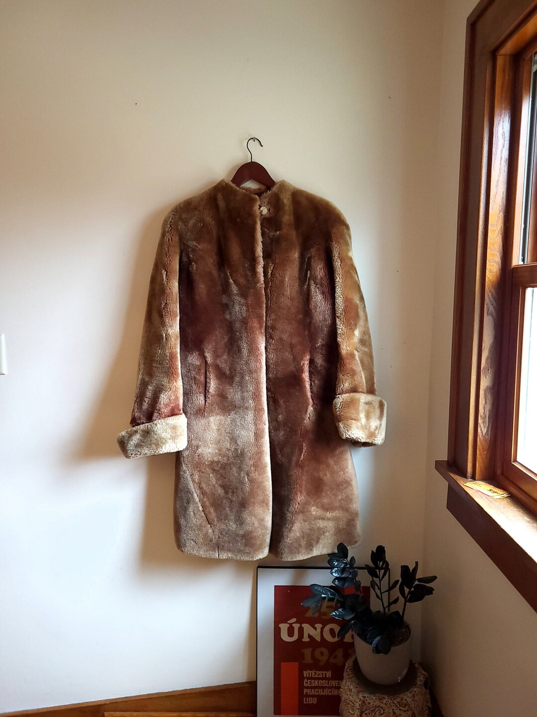 Vintage 1950's to 1960's Laskin Mouton Lamb Fur Overcoat Jacket / Men's ...