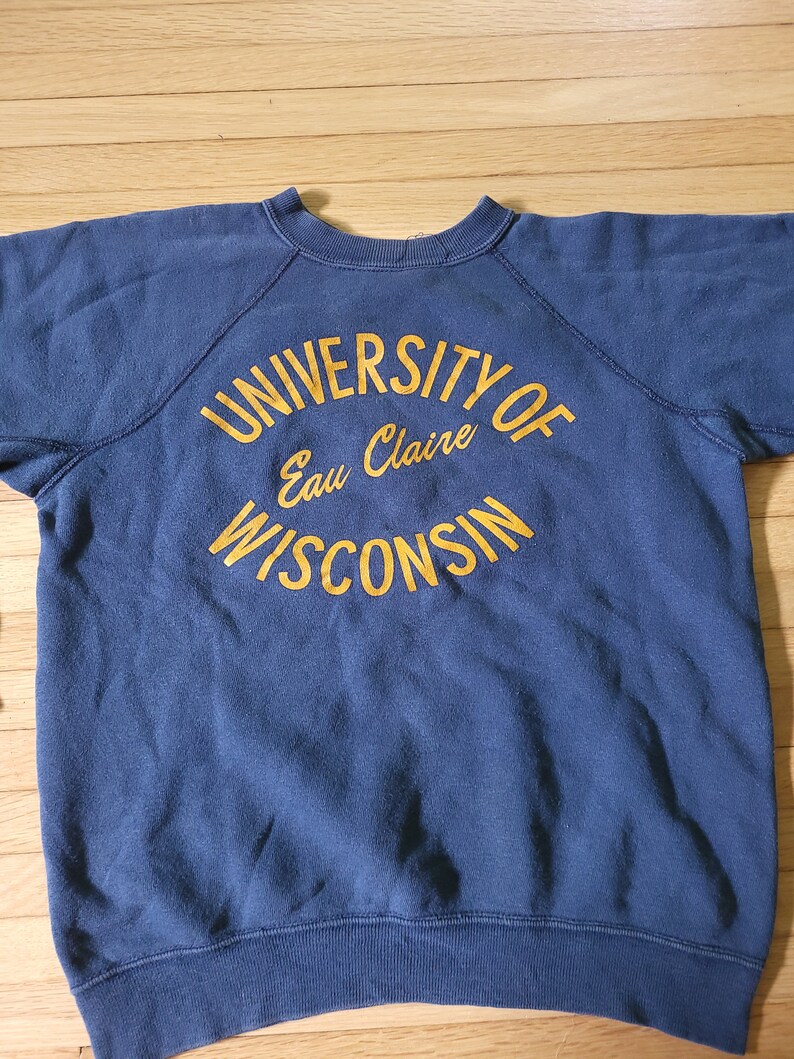 Vintage 1960's to 1970's Champion Sweatshirt Pullover / Uw-eau Claire ...