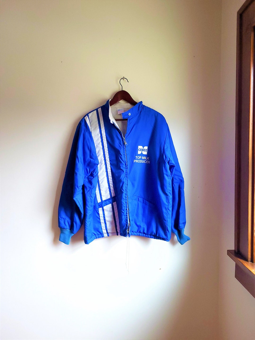 Vintage Cenex Dairy Striped Nylon Jacket / L Coat / Milk Racing - Etsy