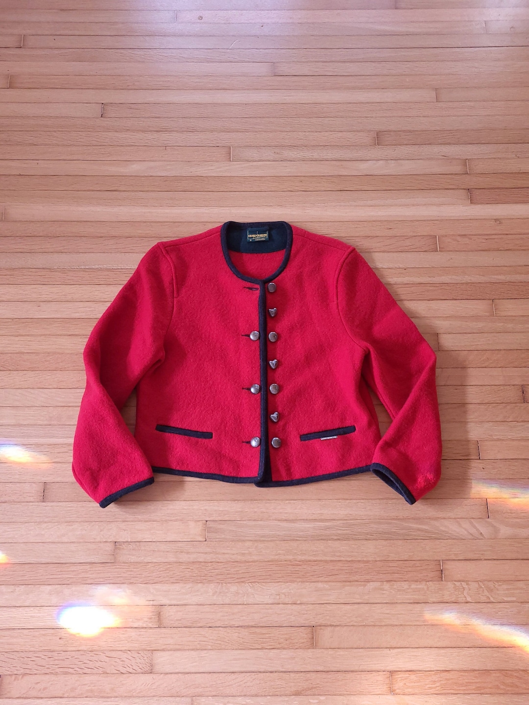 Vintage Geiger Austrian Wool Knit Cardigan Sweater / Women's M to L ...