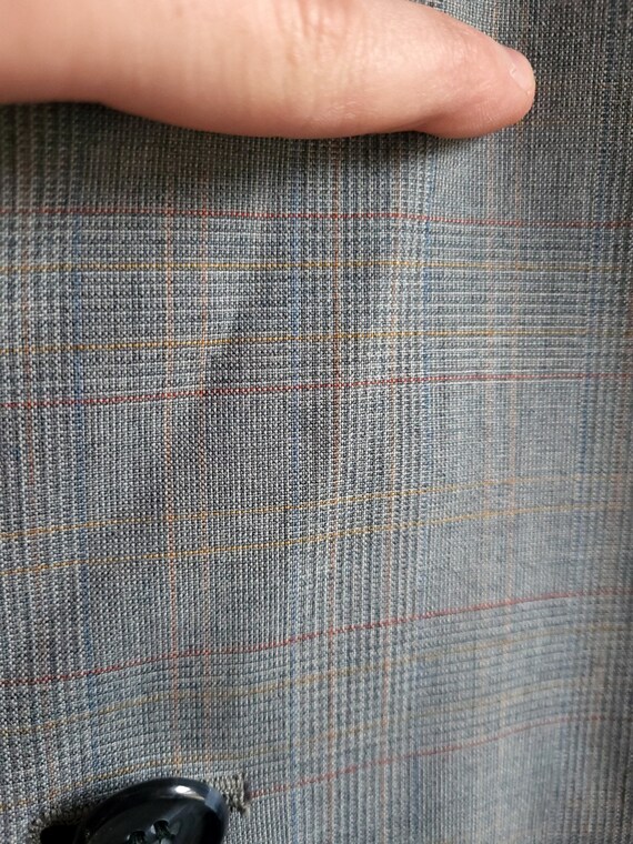 Vintage 1960's Plaid Blue Overcoat Jacket / Men's M /… - Gem