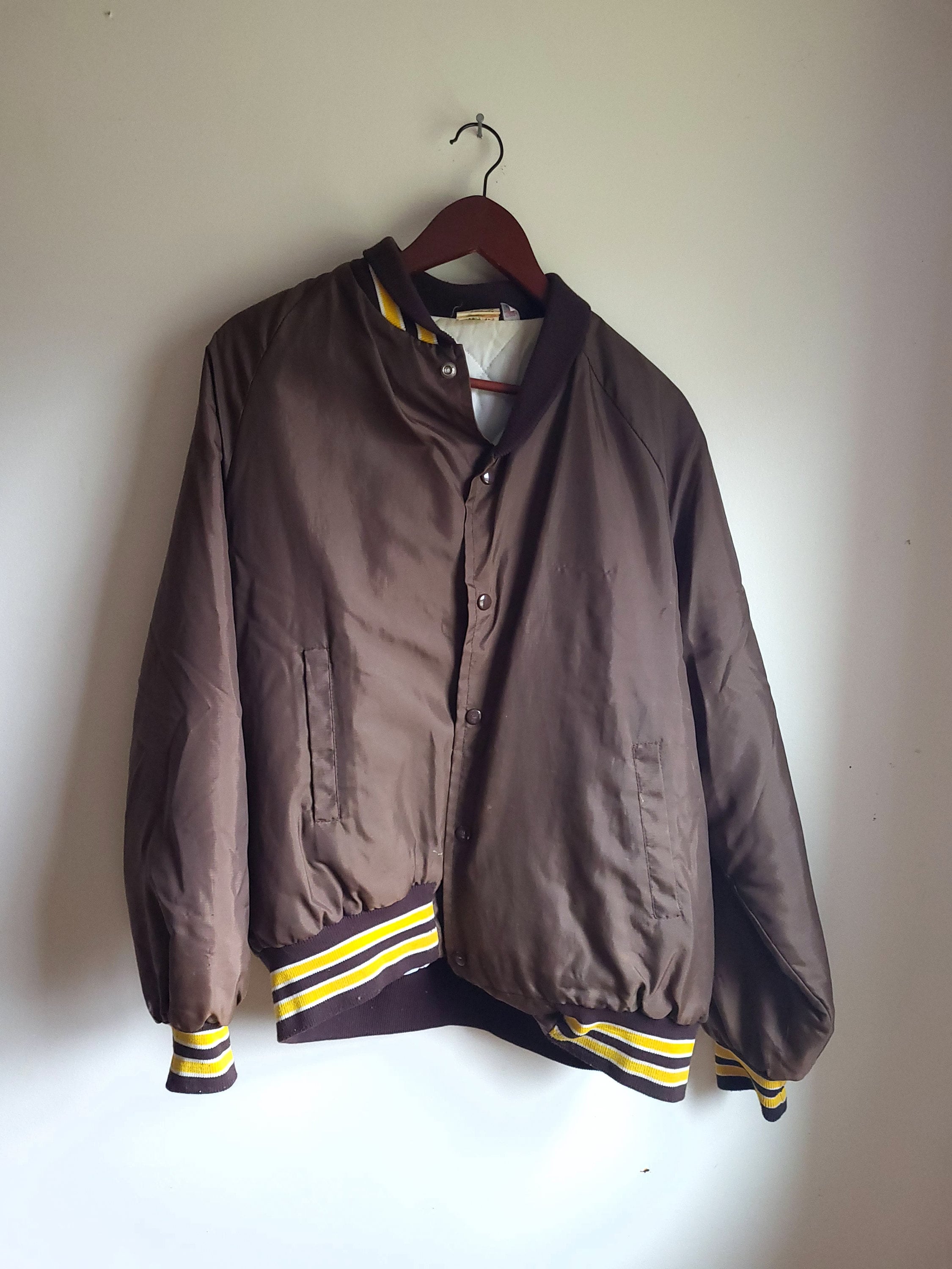 Vintage 1970's Chevy Chevrolet Bomber Nylon Jacket / L / Racing ...