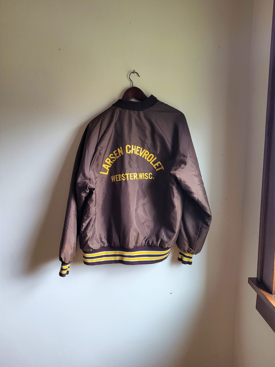 Vintage 1970's Chevy Chevrolet Bomber Nylon Jacket / L / Racing ...