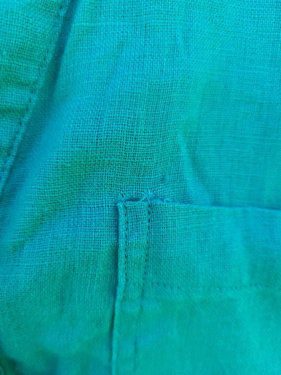 Early 2000's Green Linen Button Front Shirt / L - Gem