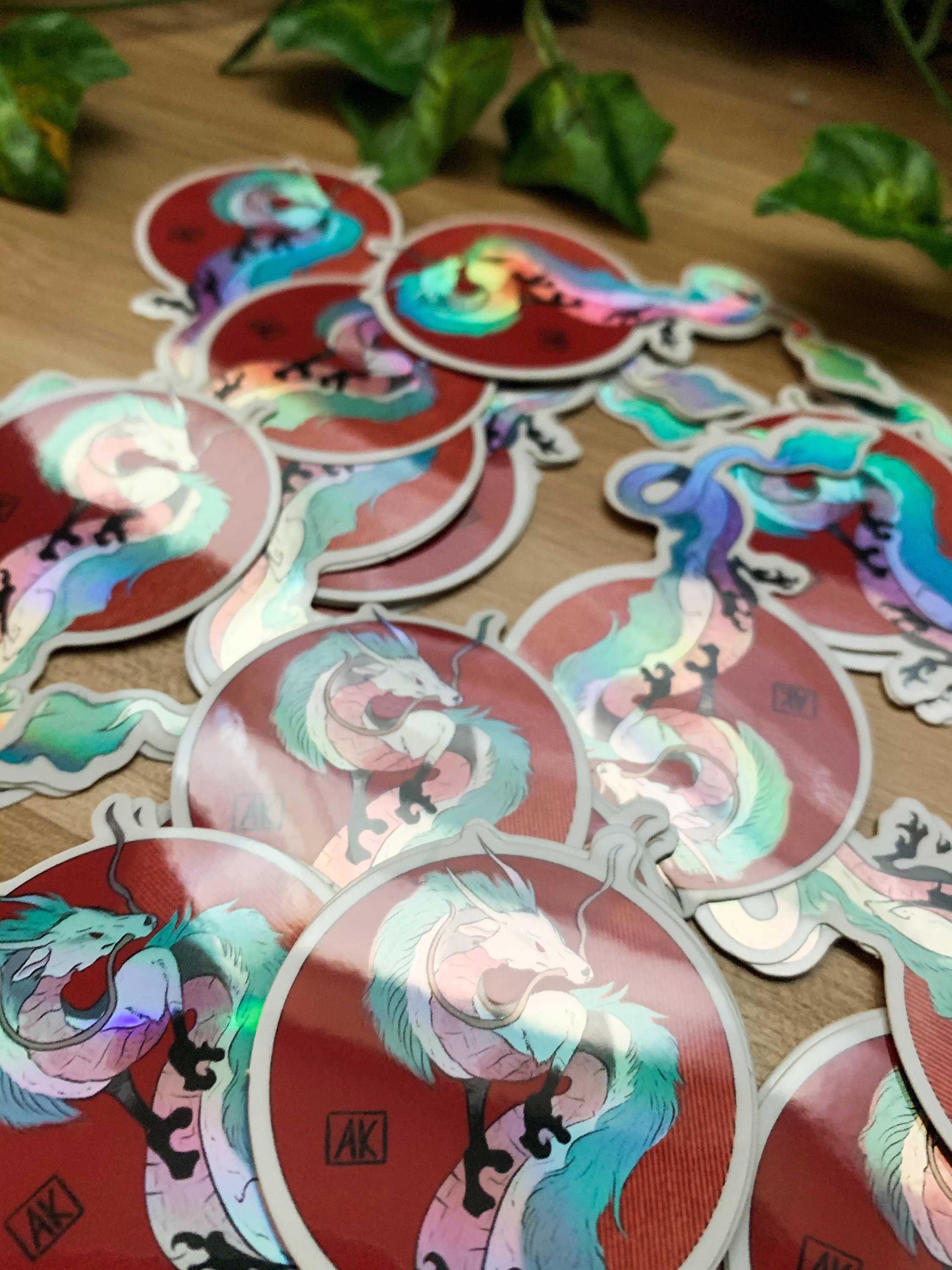 Holographic Haku Sticker Anime Sticker Japanese Dragon - Etsy