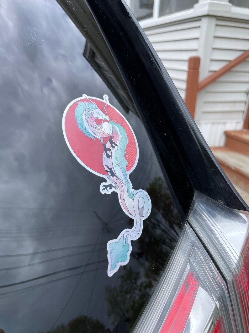Holographic Haku Car Sticker, Anime Sticker, Japanese Dragon Stationery ...