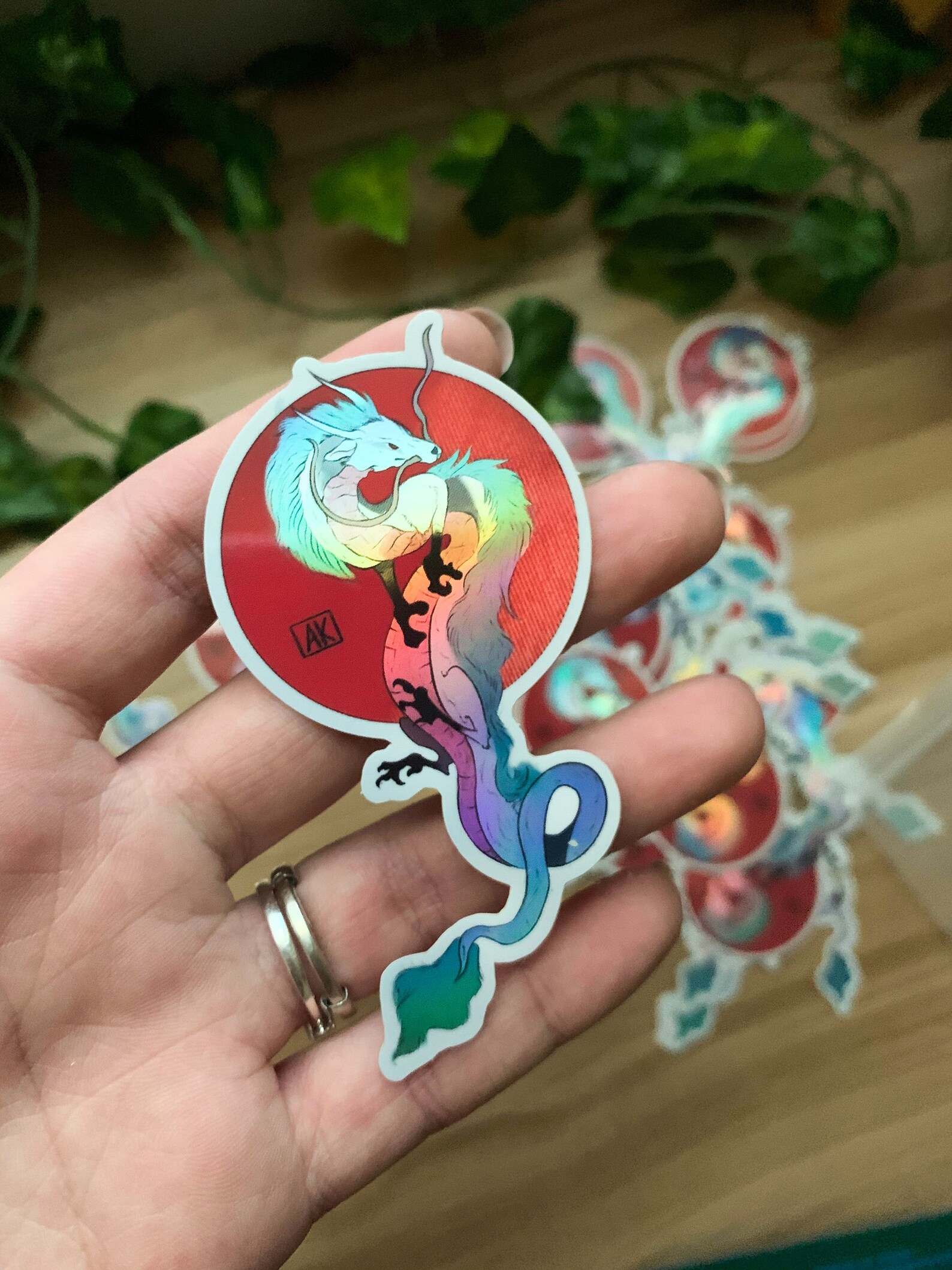 Holographic Haku Sticker Anime Sticker Japanese Dragon - Etsy
