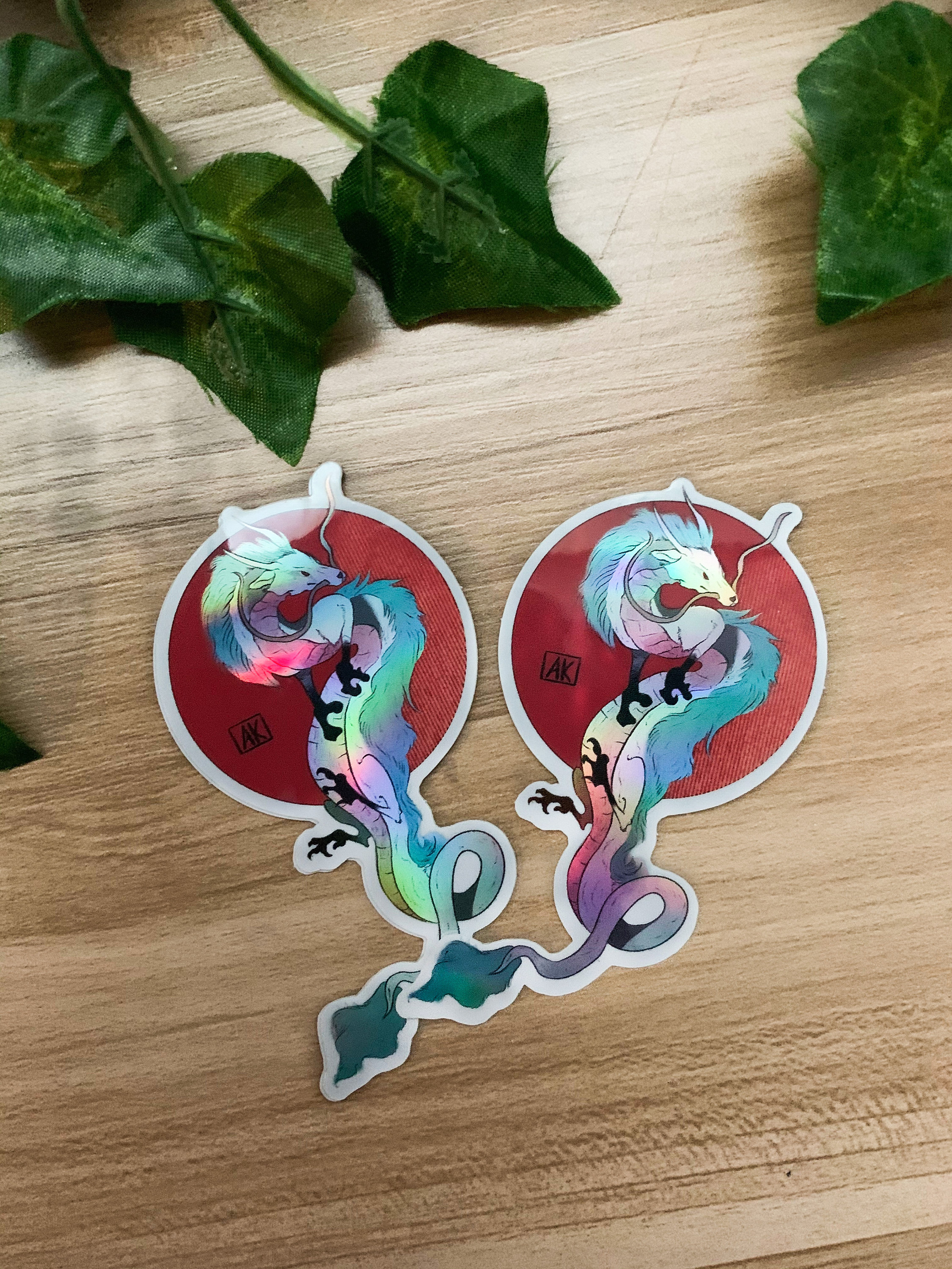 Holographic Haku Sticker Anime Sticker Japanese Dragon - Etsy
