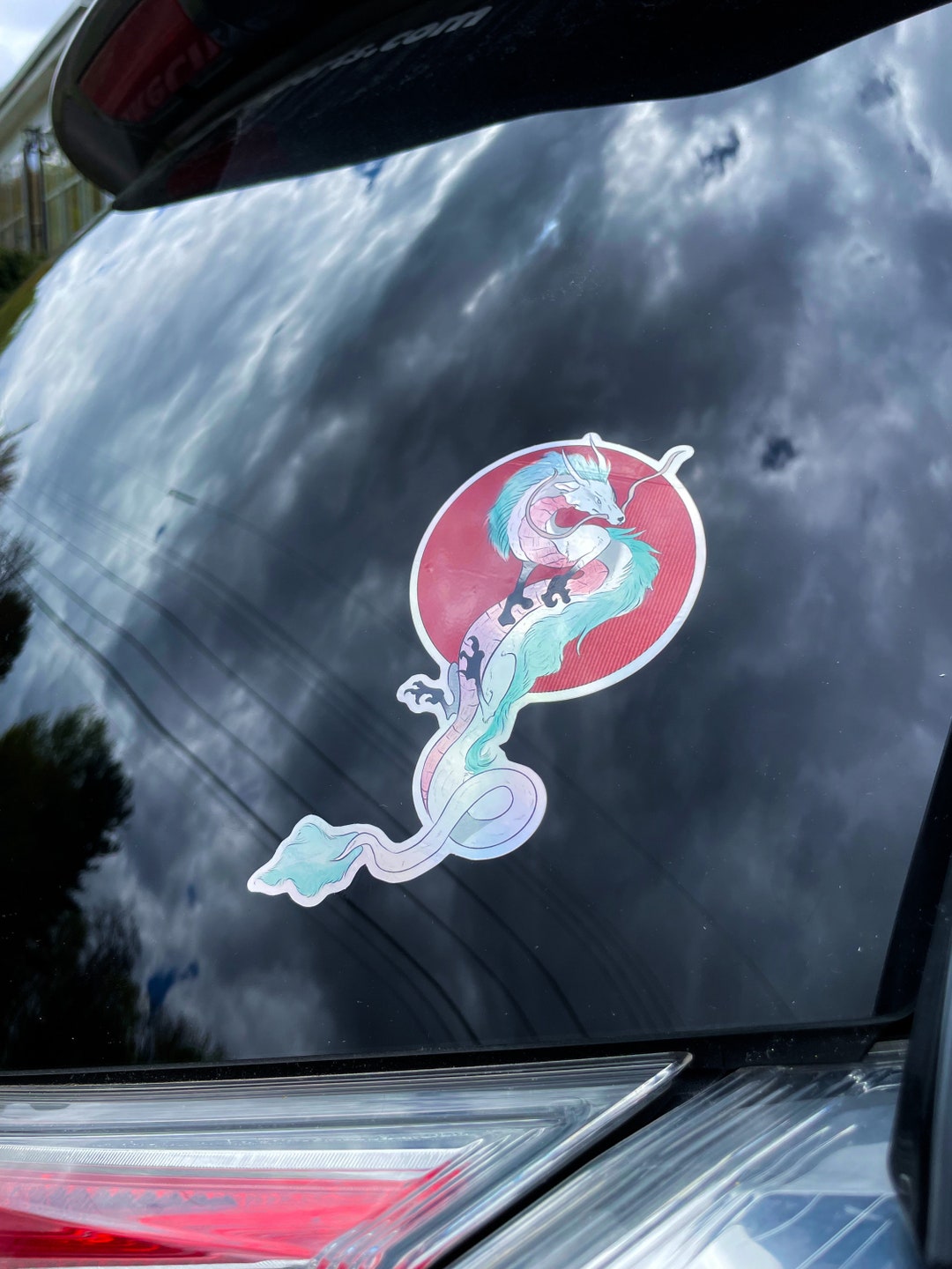 Holographic Haku Car Sticker, Anime Sticker, Japanese Dragon Stationery ...
