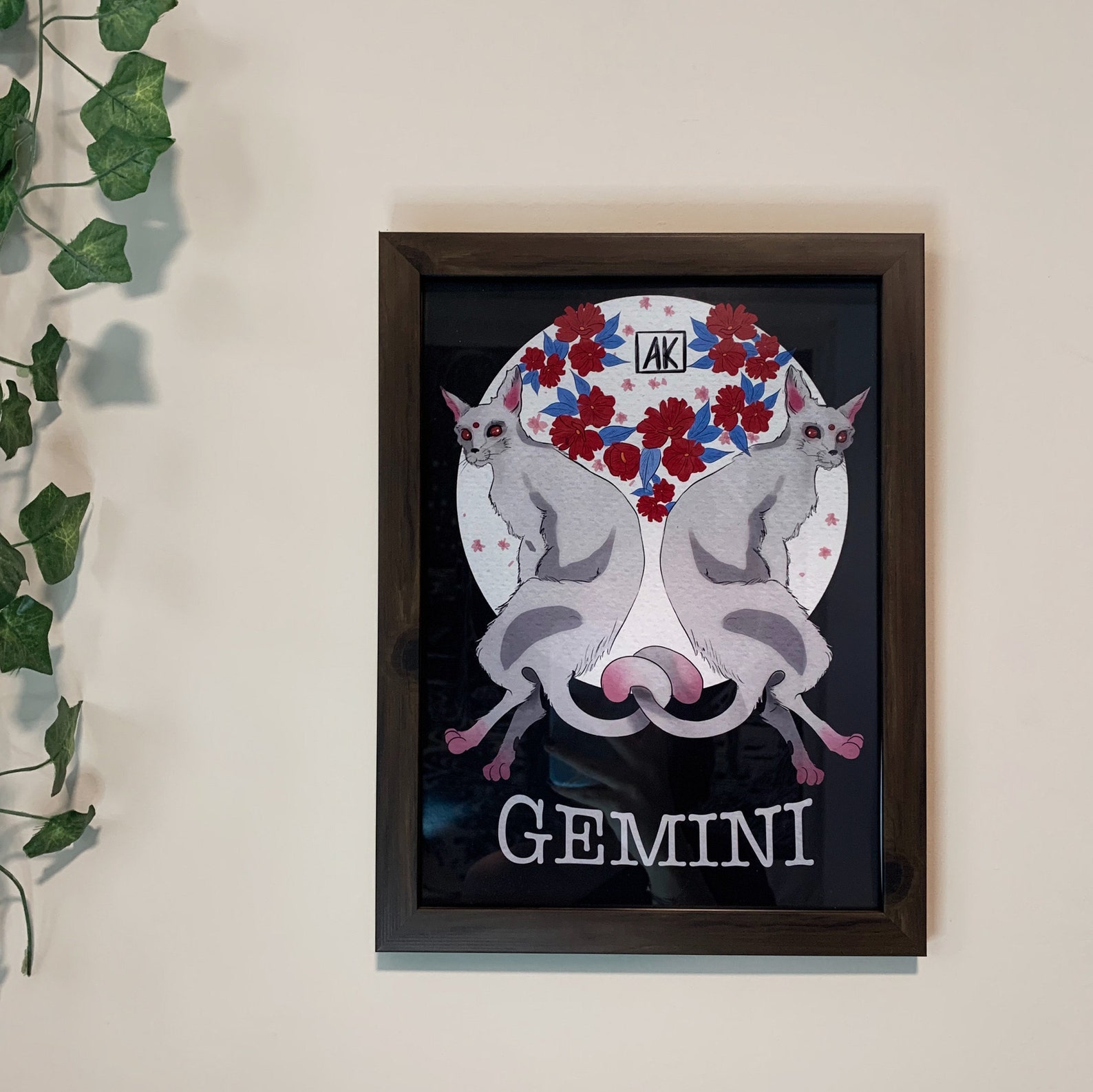 Zodiac Horoscope Sign Gemini Animal Astrology Cat Art Print - Etsy