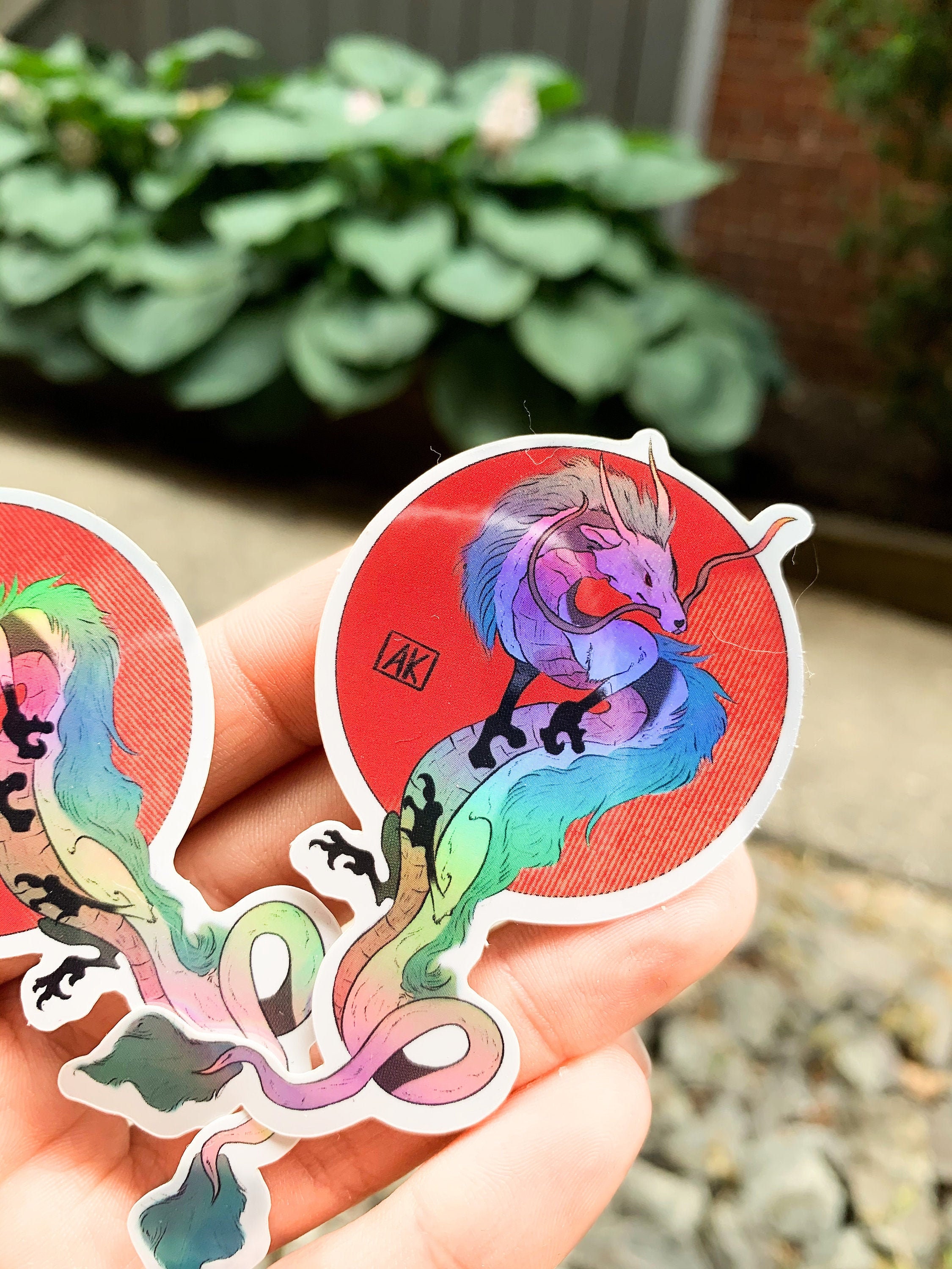 Holographic Haku Sticker Anime Sticker Japanese Dragon - Etsy