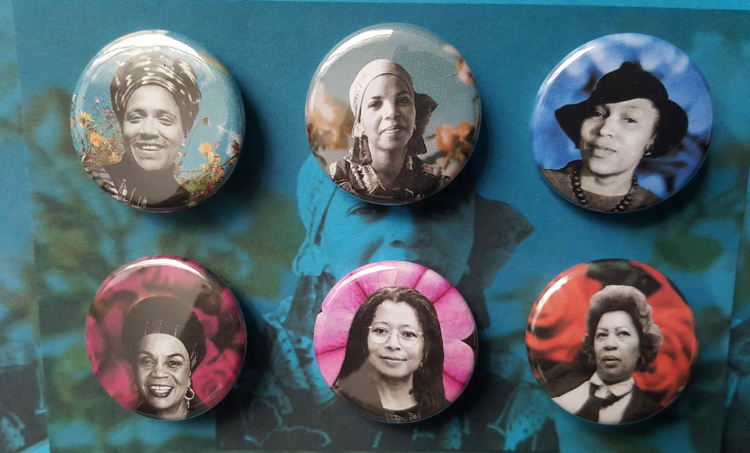 Black Women African American Writers Buttons Pins, Refrigerator Magnets ...