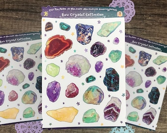 Sparkling Crystals Sticker Set Crystal Stickers Gemstones - Etsy