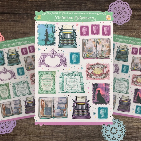 Victorian Scrapbook Stickers - Etsy UK