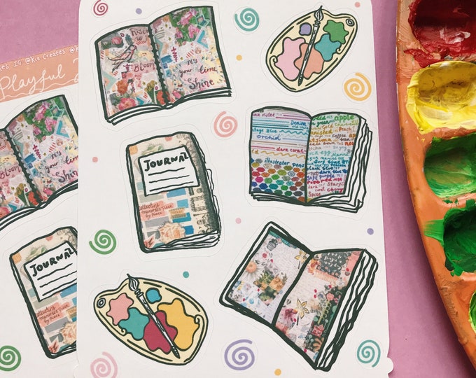 Art Journal Stickers Journaling Sticker Sheet Notebook Sticker Sheet ...