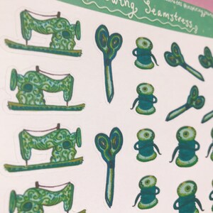Sewing Stickers Sewing Planner Stickers Seamstress Sticker Sheet Sewing ...