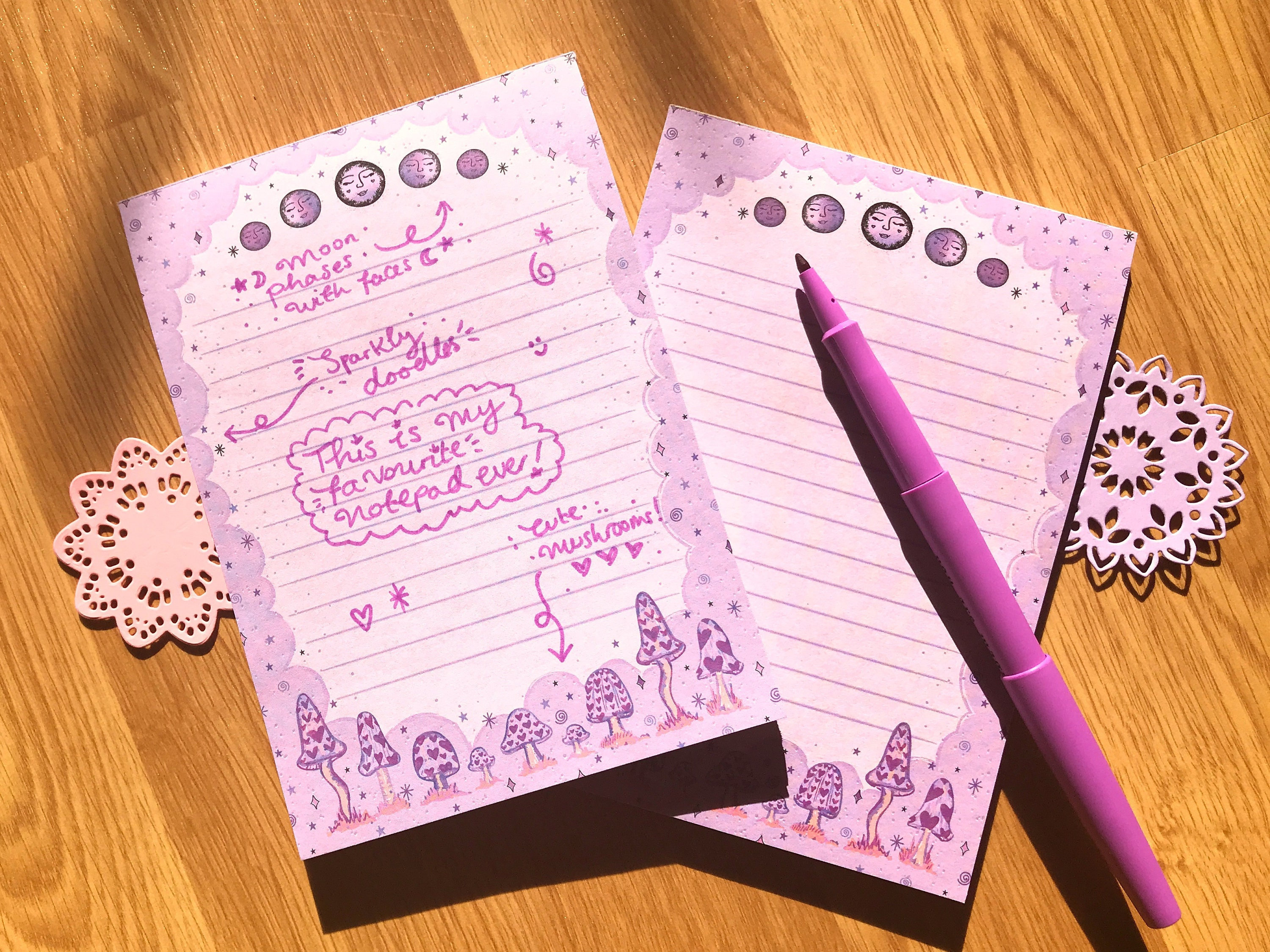 Enchanted Notepad Moon Phases Paper Notepad magic Notepad - Etsy