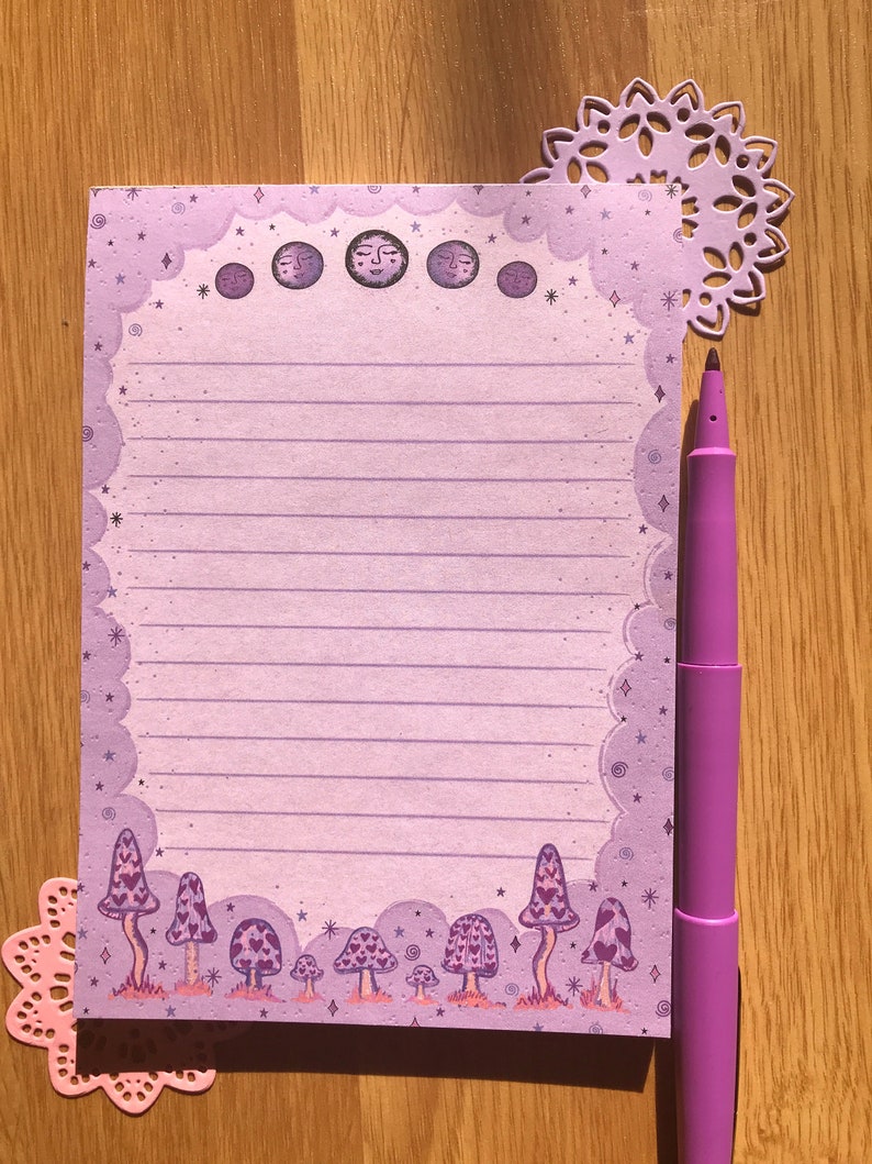 Enchanted Notepad Moon Phases Paper Notepad magic Notepad - Etsy