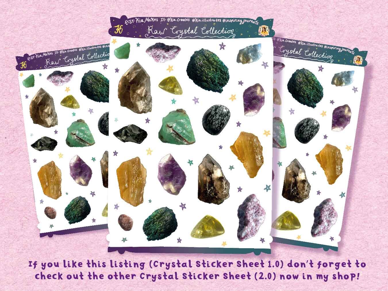 Crystals Sticker Sheet Crystal Stickers Planner Stickers - Etsy UK