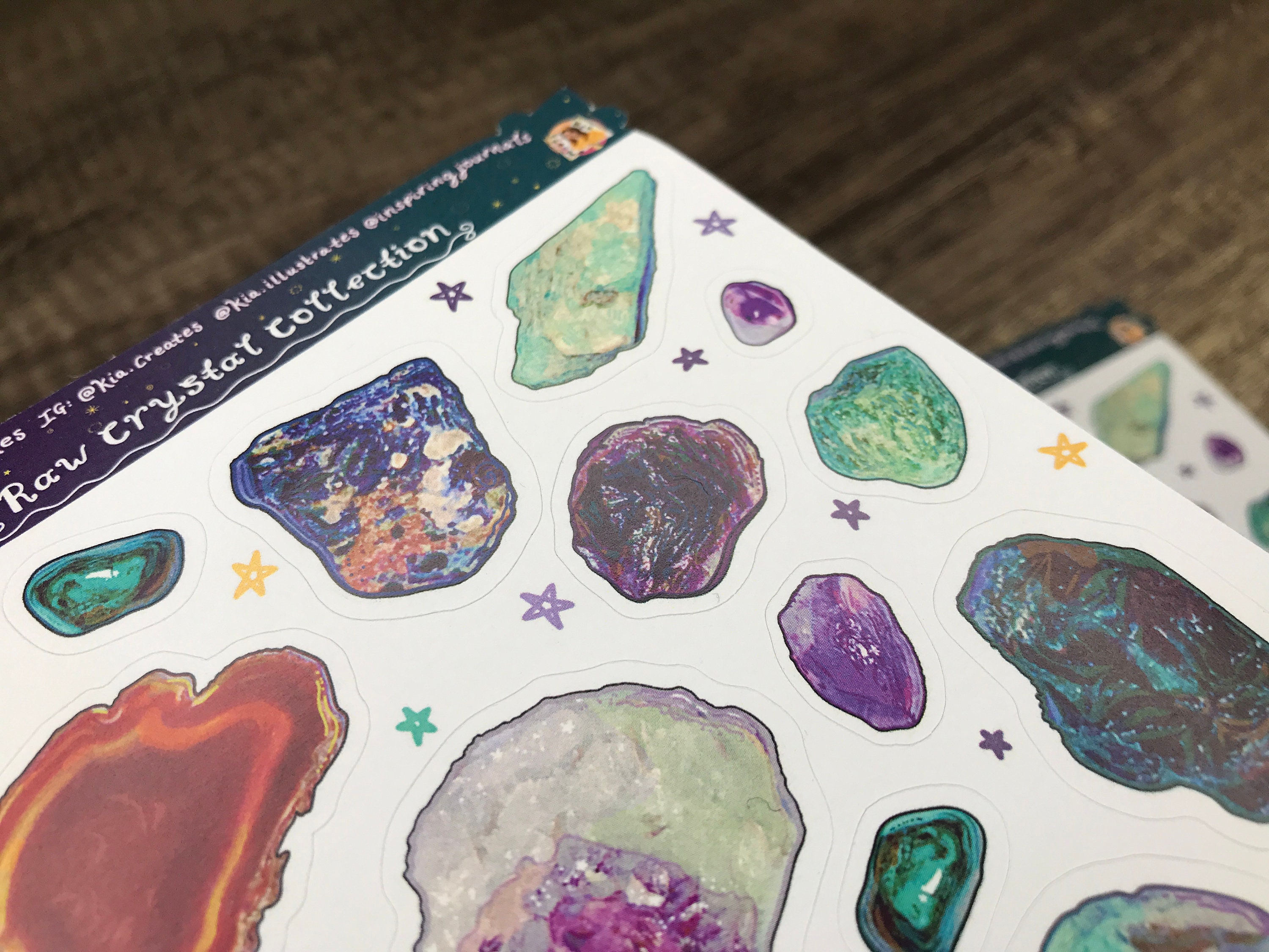 Crystals Sticker Sheet Crystal Stickers Planner Stickers - Etsy UK