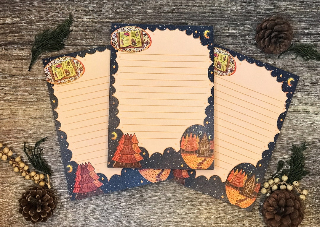 Cozy Fall Notepad | Cozy Cabin Memo Pad | Magic Doodlepad | Autumnal A6 ...
