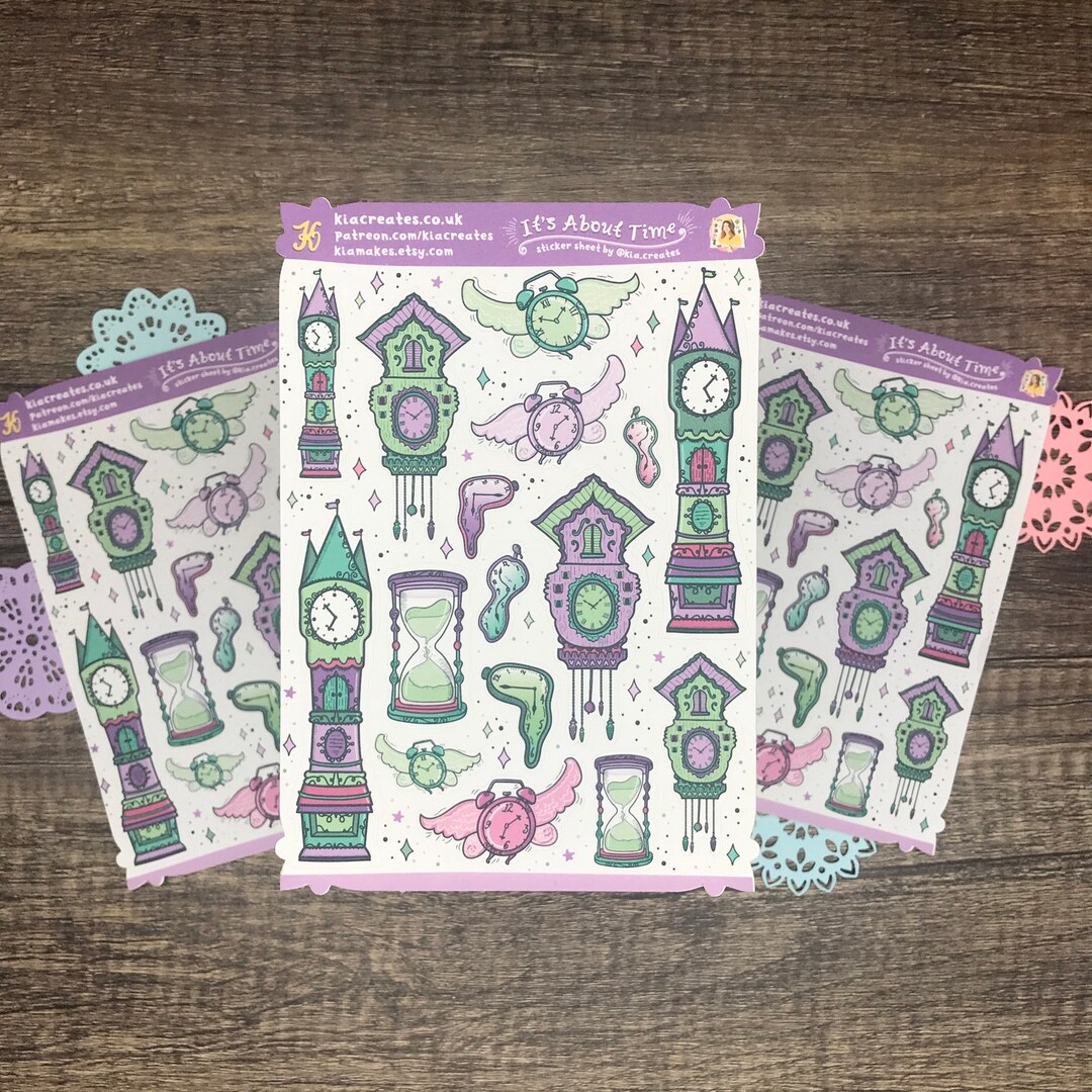 Clock Sticker Sheet | Cuckoo Clock Stickers - Etsy