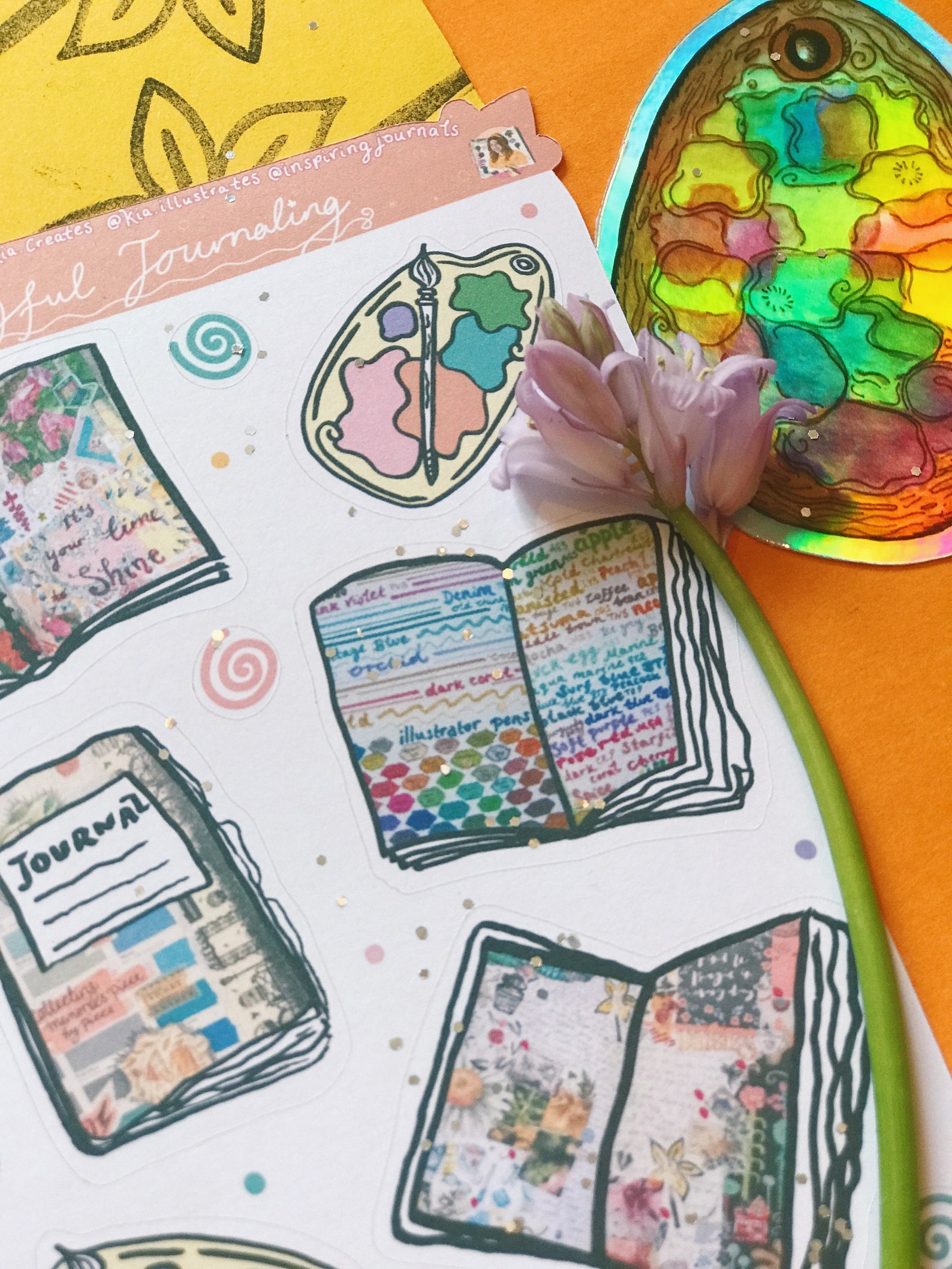 Art Journal Stickers Journaling Sticker Sheet Notebook | Etsy