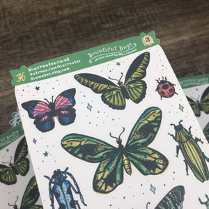 Beautiful Bugs Stickers | Bugs Sticker Sheet - Etsy