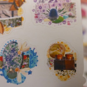 Collage Sticker Sheets | Mixed Media Sticker Sheet | Journal Stickers ...