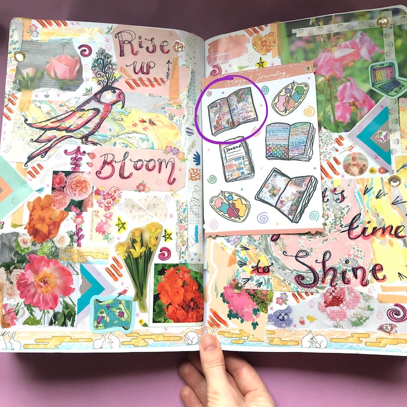 Art Journal Stickers Journaling Sticker Sheet Notebook - Etsy UK